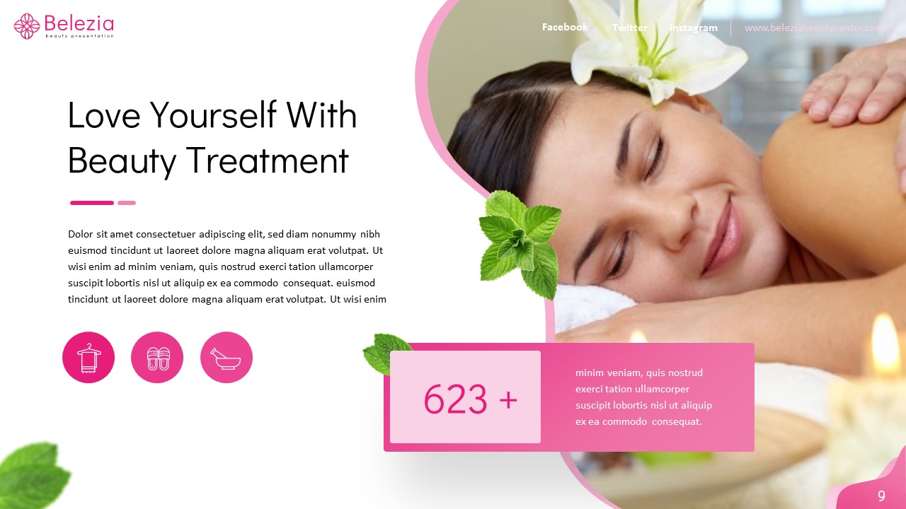 Belezia Beauty Presentation Template, Presentation Templates | GraphicRiver