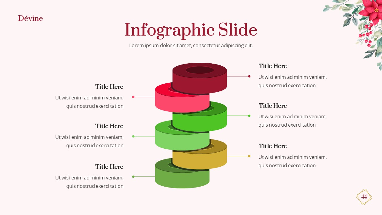 Devine Floral Ornament Presentation Template, Presentation Templates