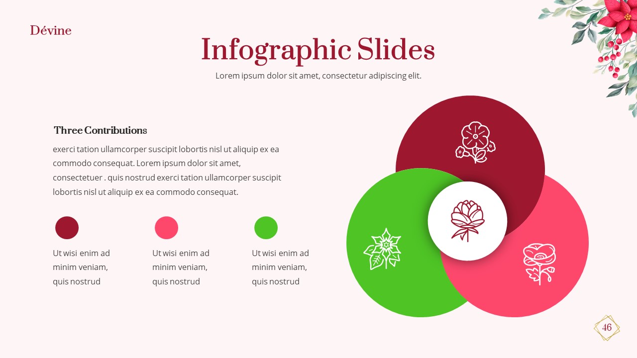 Devine Floral Ornament Presentation Template, Presentation Templates