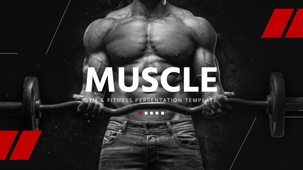 Muscle - Gym & Fitness Google Slide Persentation Template, Presentation ...