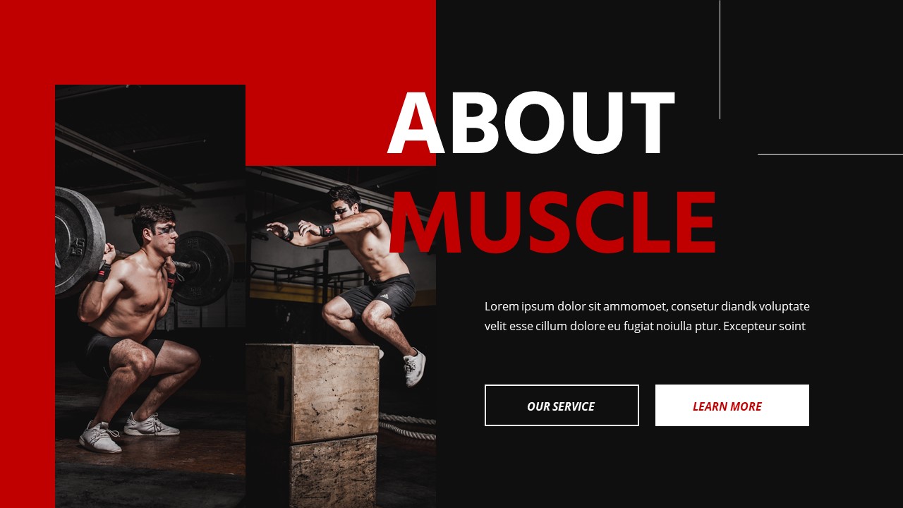 Muscle - Gym & Fitness Google Slide Persentation Template, Presentation ...
