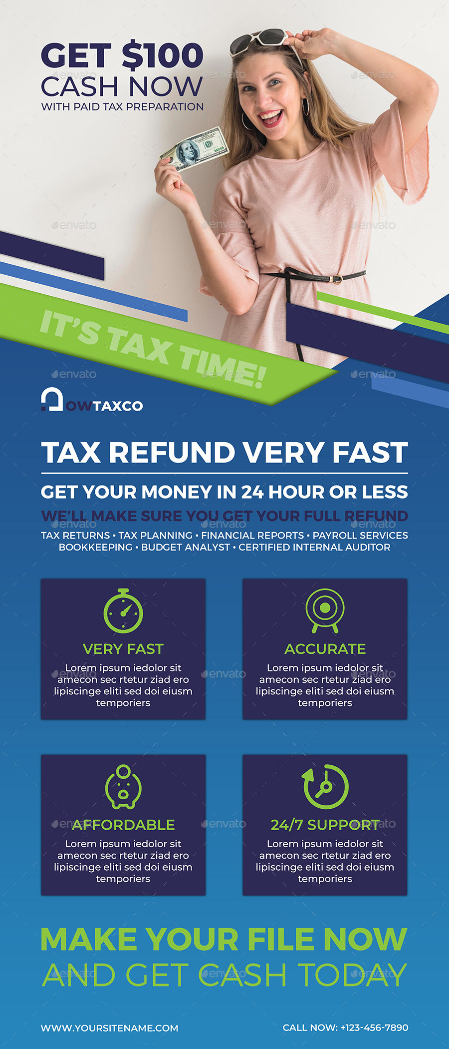 Tax and Accounting Signage Template Vol.3, Print Templates | GraphicRiver