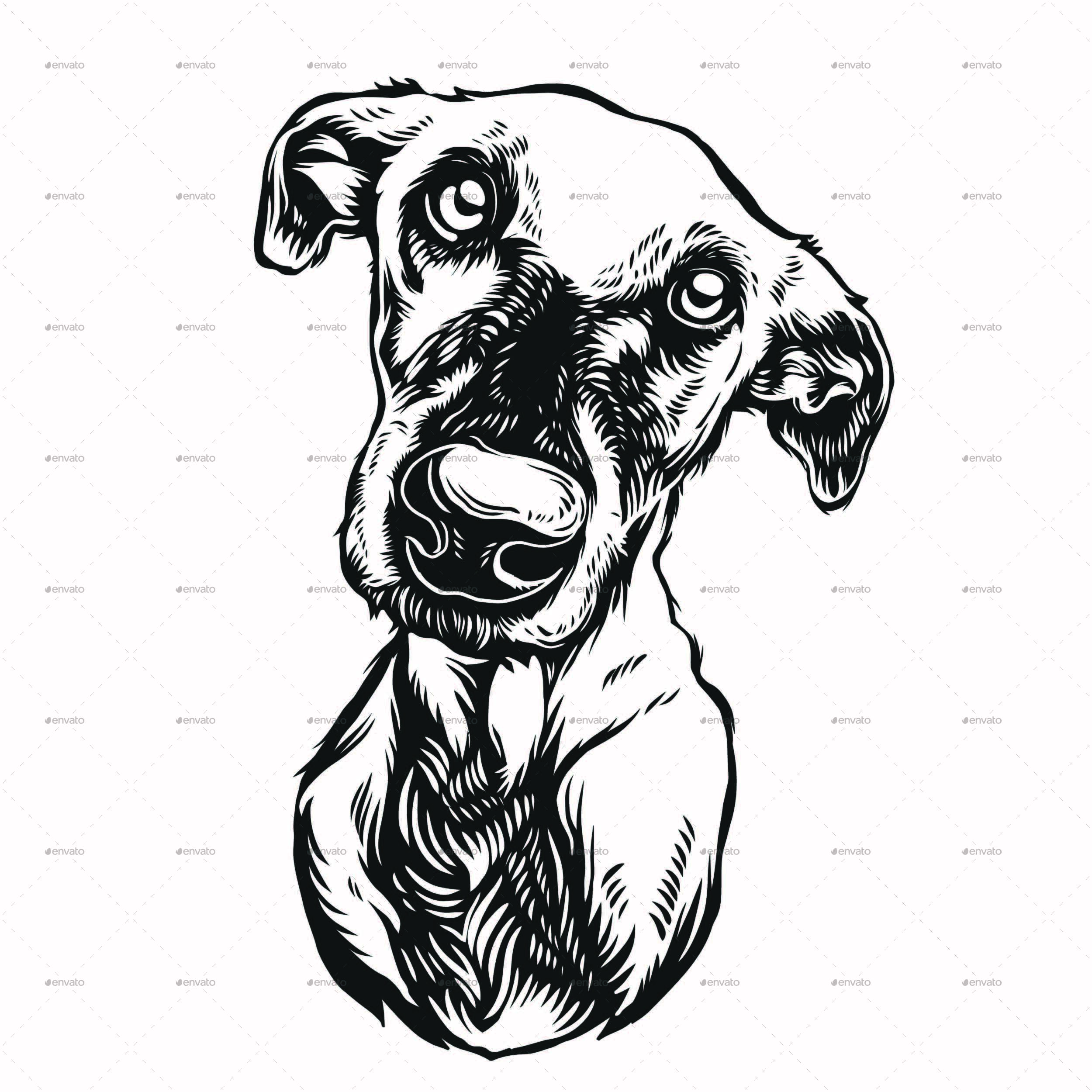 Dog Line Art, Vectors | GraphicRiver