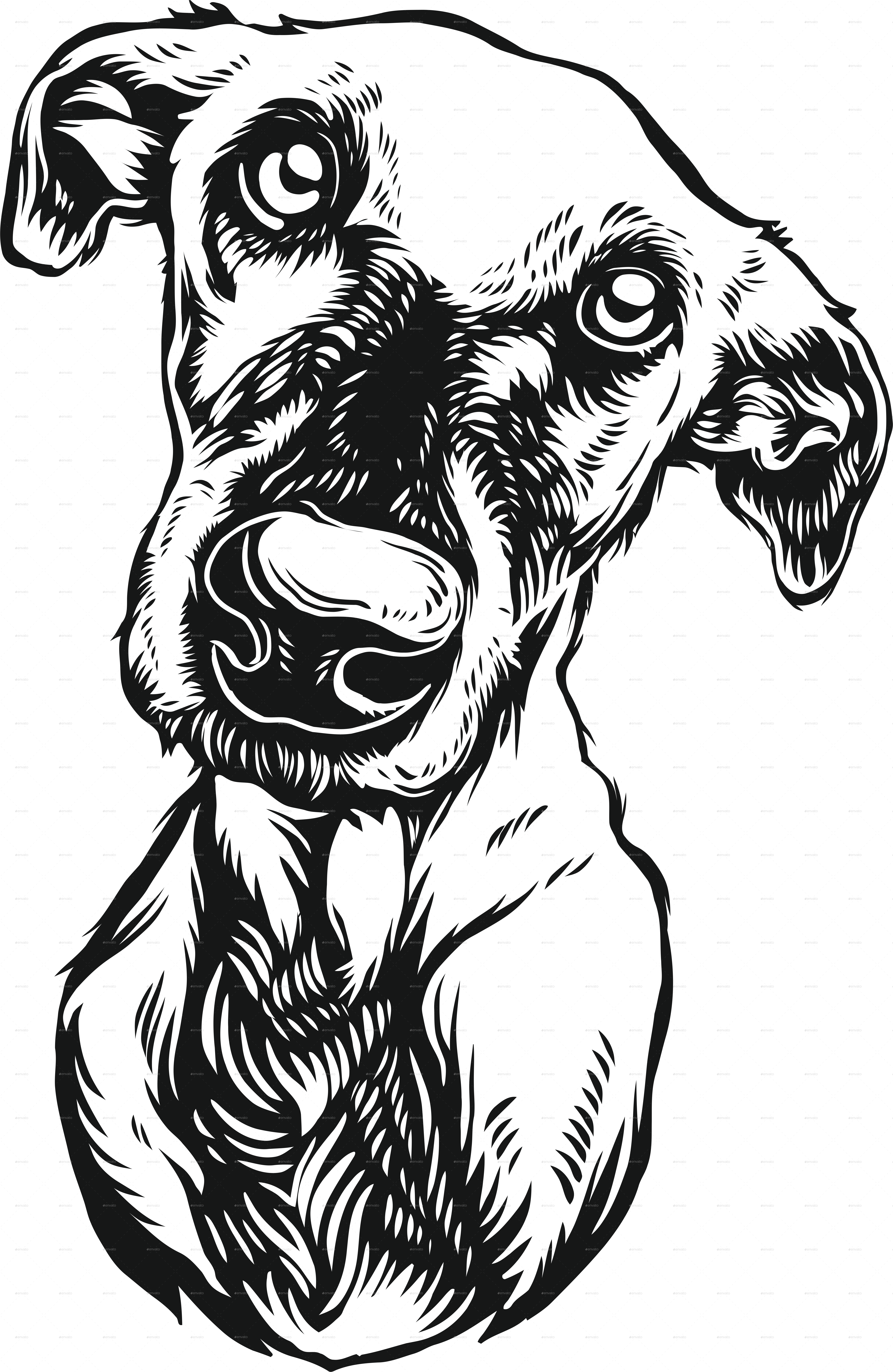 Dog Line Art, Vectors | GraphicRiver