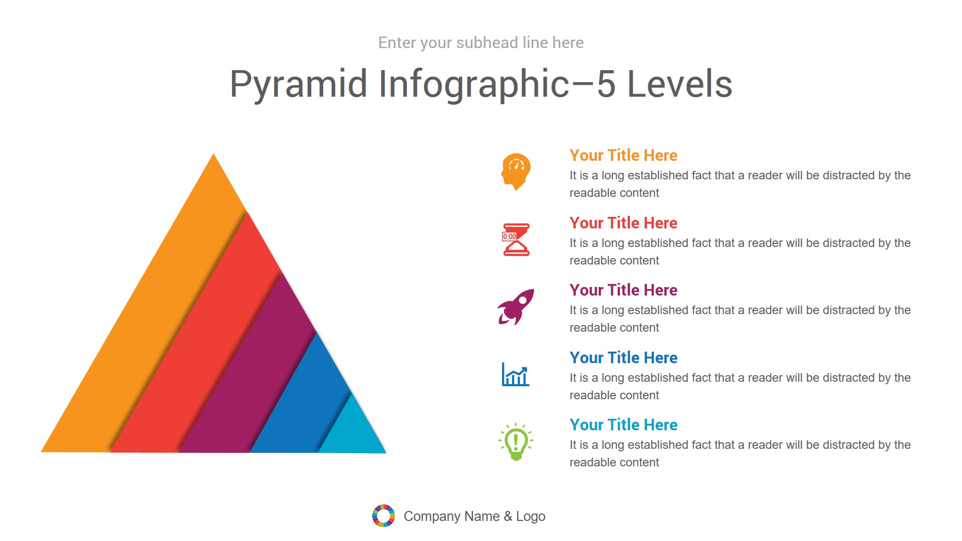 Pyramid Infographics Keynote Presentation Template Diagrams by CiloArt