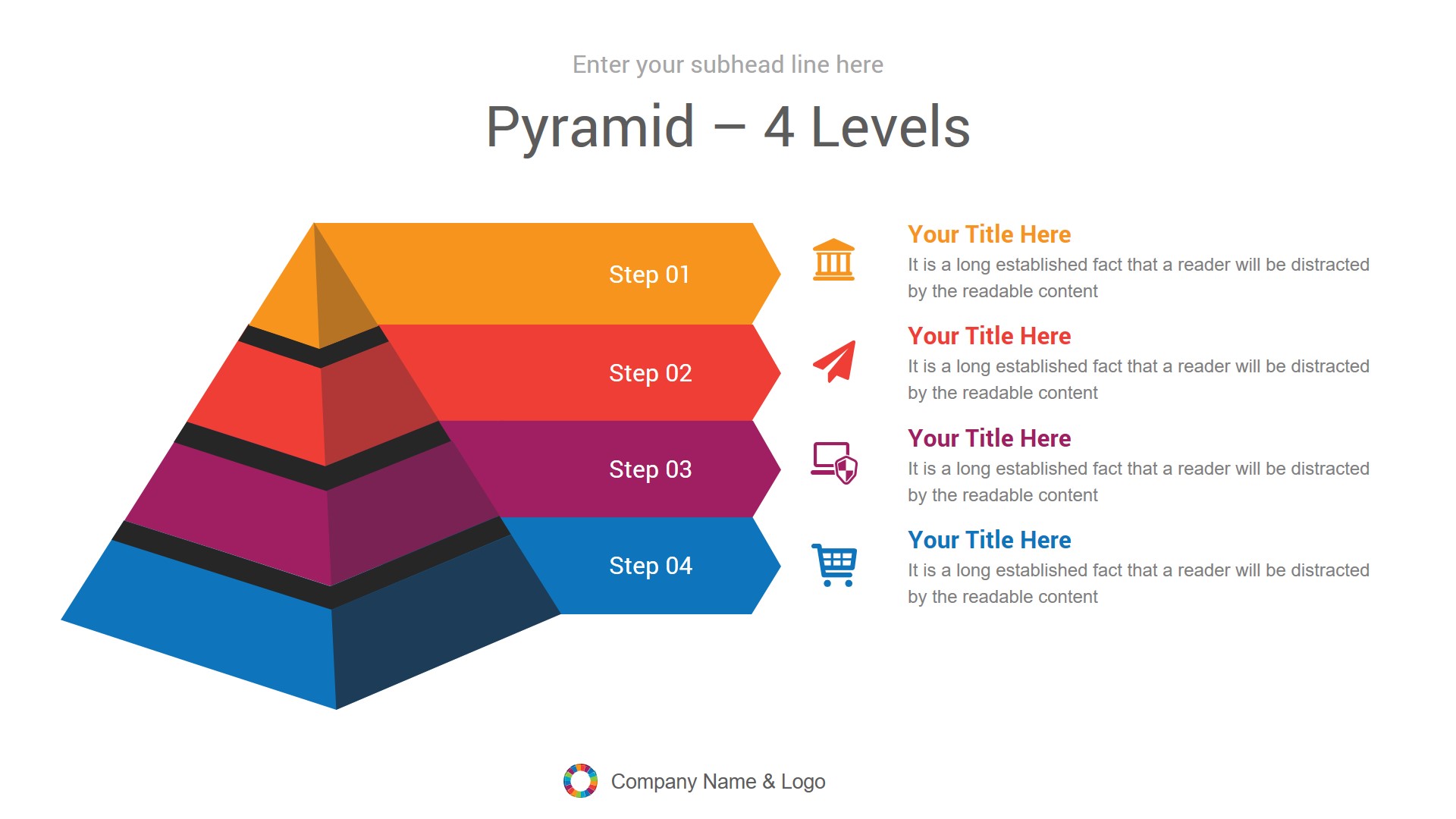 Pyramid Infographics Keynote Presentation Template Diagrams by CiloArt