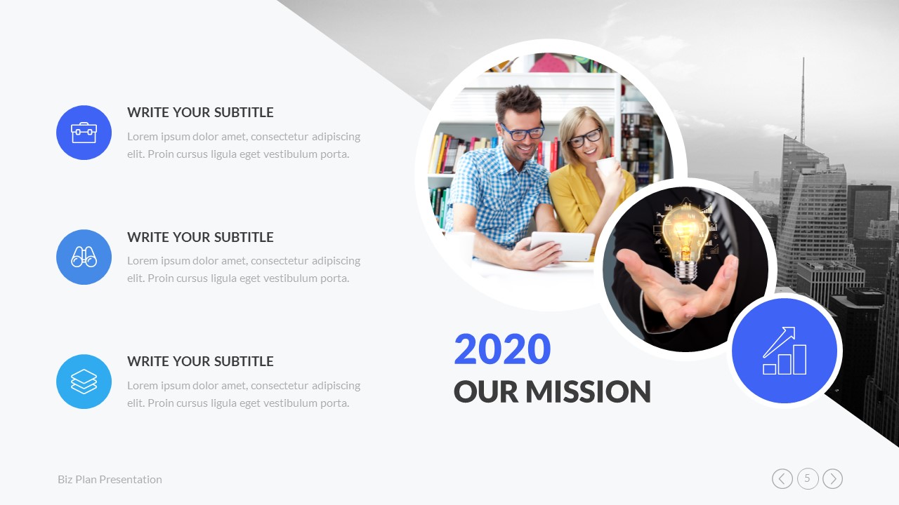 Biz Plan - Clean Business Powerpoint Template, Presentation Templates