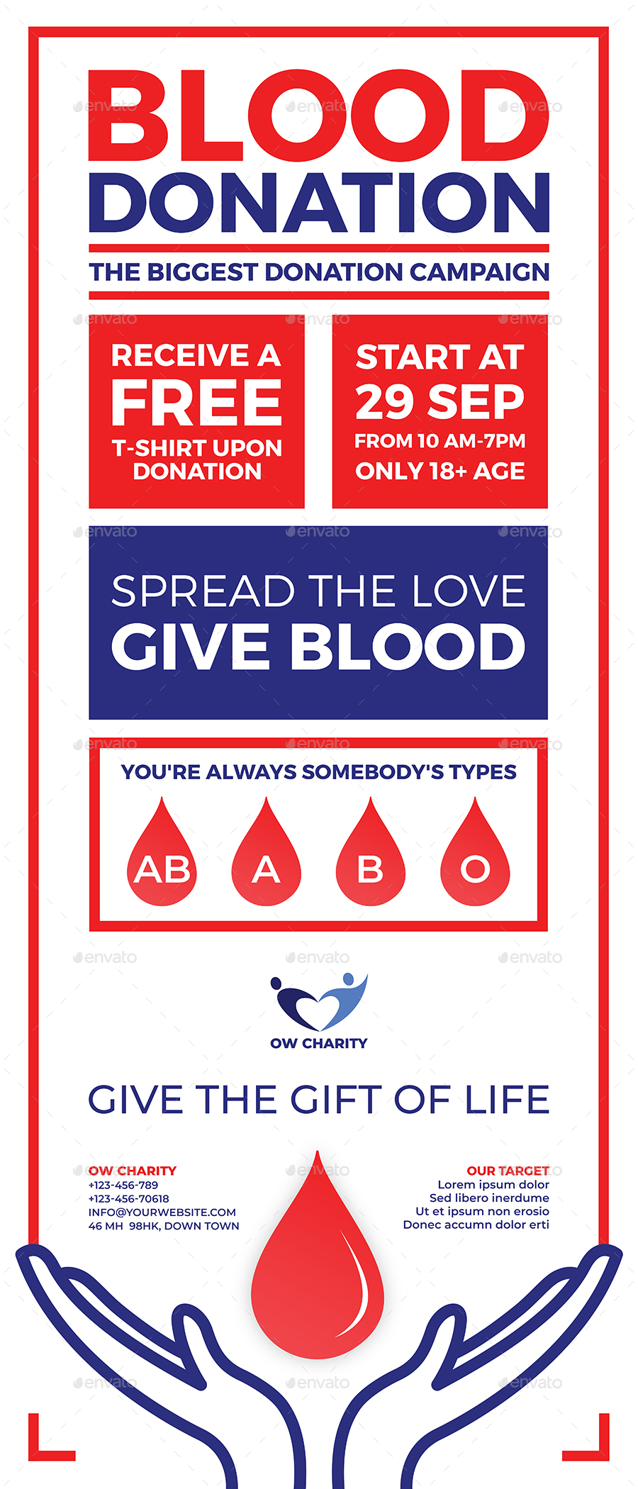 Blood Donation Signage Banner Roll Up Template, Print Templates ...