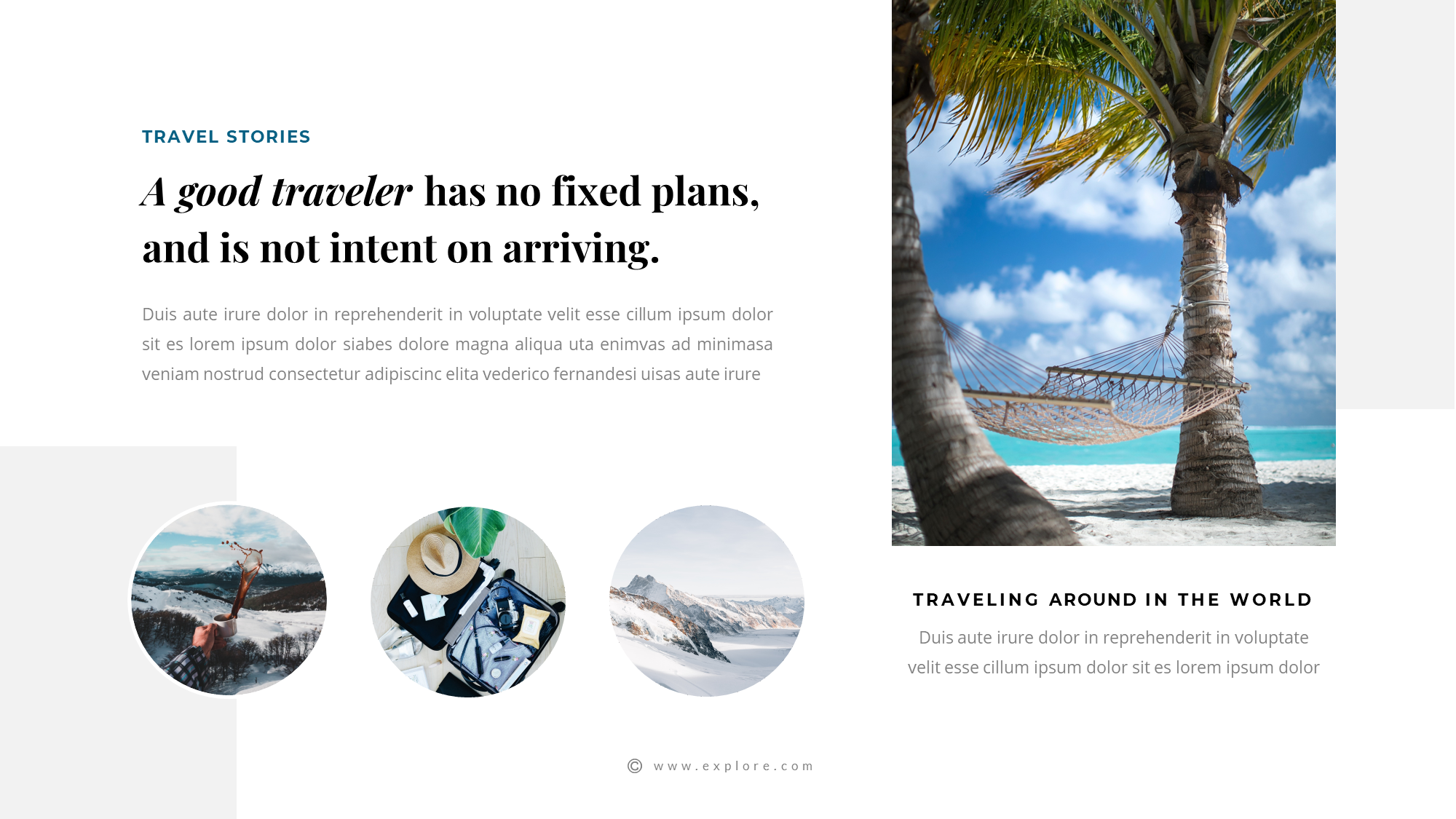 Explore - Backpacker Google Slide Template, Presentation Templates