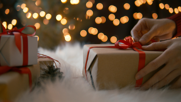Open Christmas Gift Box, Stock Footage | VideoHive