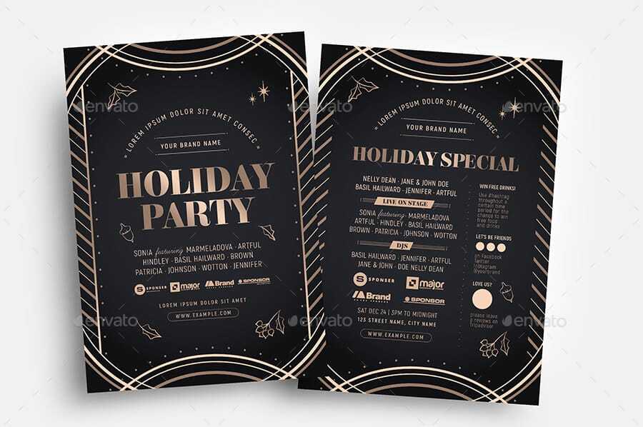 Festive Art Deco Flyers, Print Templates | GraphicRiver