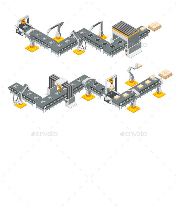 Conveyor Lines, Vectors | GraphicRiver