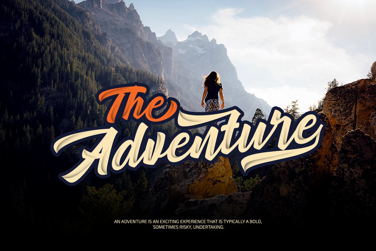 Camping Font Script, Fonts | GraphicRiver