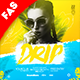 Drip Party Flyer Template, Print Templates | GraphicRiver