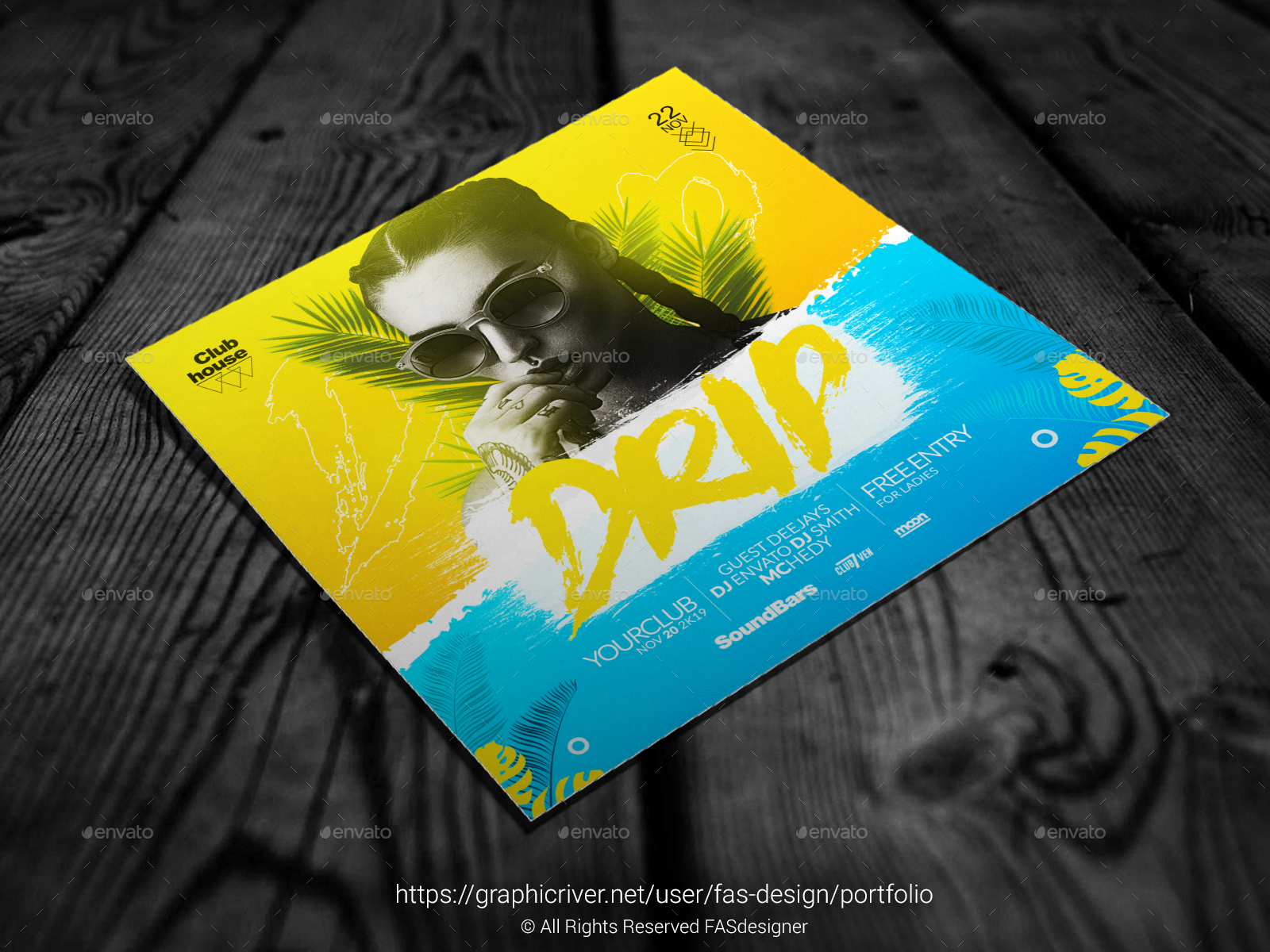 Drip Party Flyer Template, Print Templates | GraphicRiver