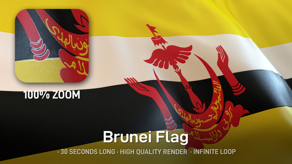 Brunei Flag, Motion Graphics | VideoHive