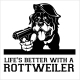 Rottweiler Dog with a Gun Rottweiler Gangster, Vectors | GraphicRiver