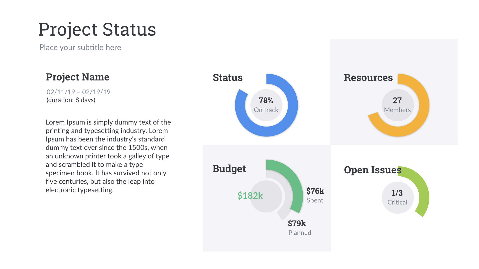 Project Status Keynote Presentation Template by SanaNik | GraphicRiver