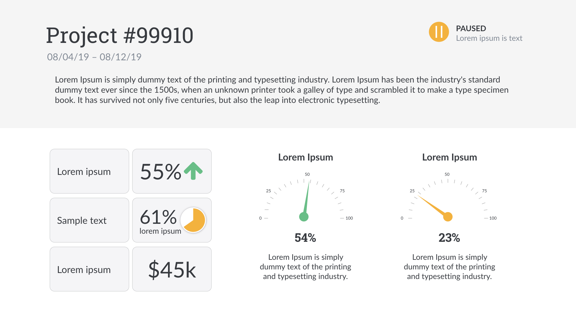 Project Status Keynote Presentation Template by SanaNik | GraphicRiver