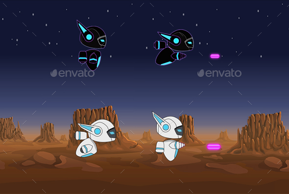 Game Asset 2D Robot Character Game Sprites Sheet, Game Assets ...