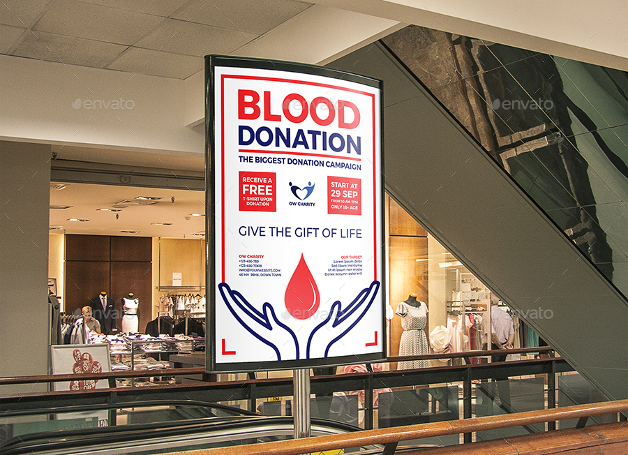 Blood Donation Poster Template, Print Templates | GraphicRiver