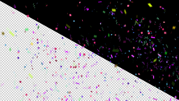 Confetti video with alpha channel, Motion Graphics | VideoHive