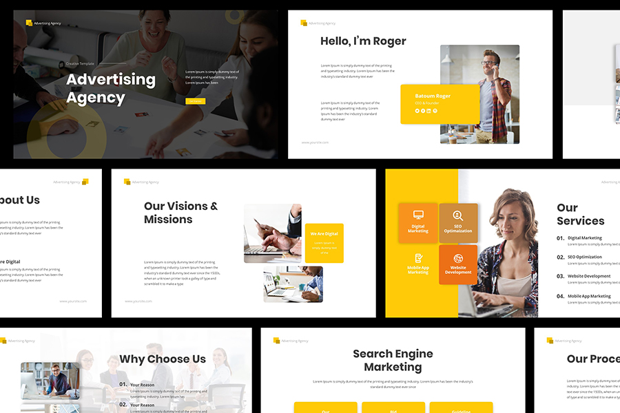 Advertising Agency Powerpoint Presentation, Presentation Templates
