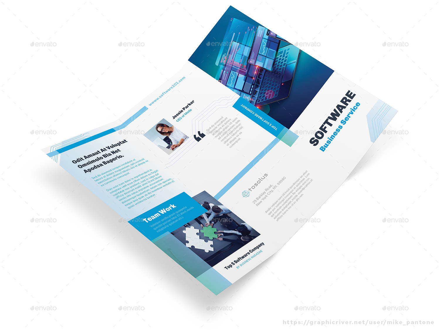 Software Trifold Brochure, Print Templates | GraphicRiver
