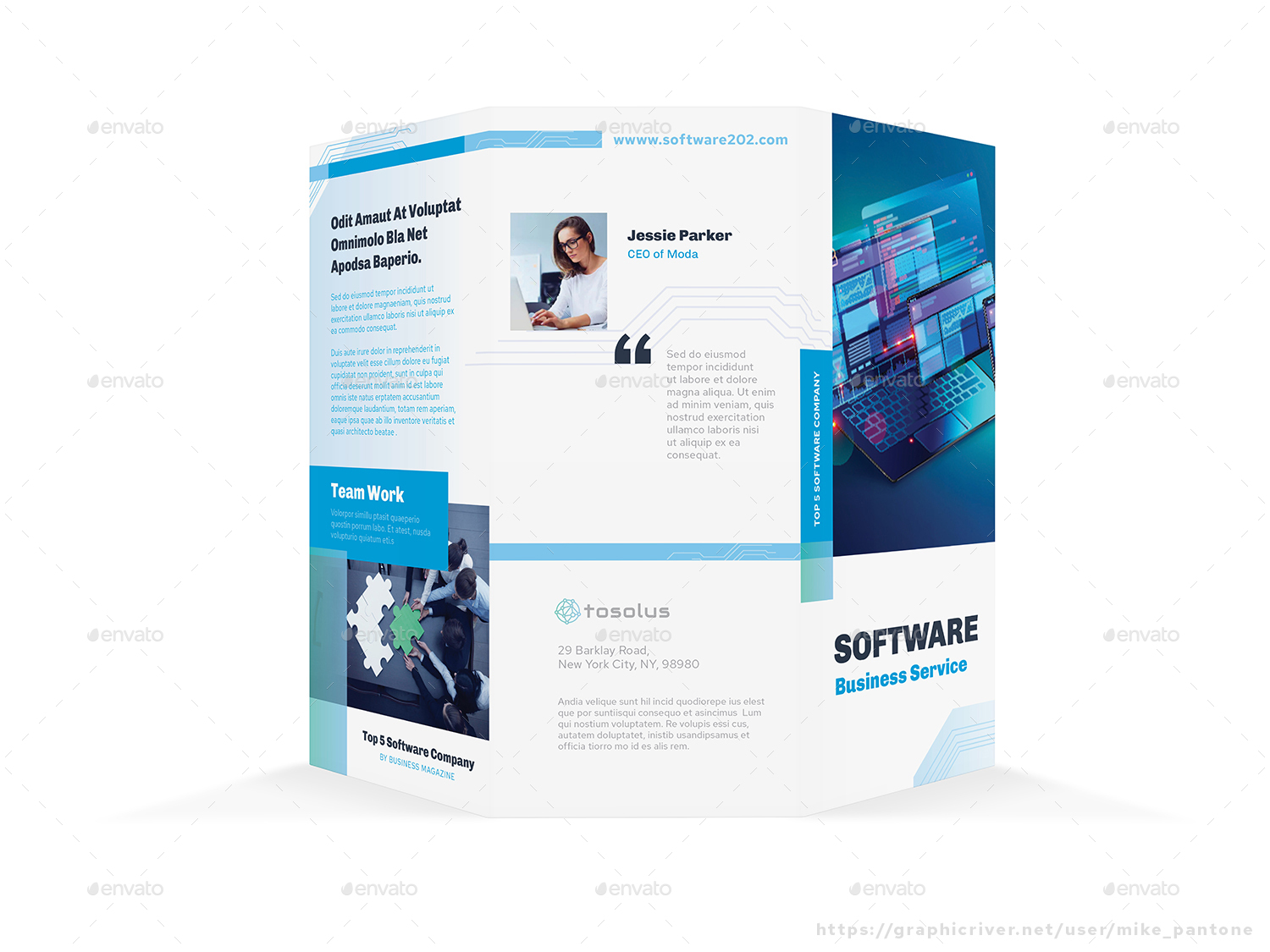 Software Trifold Brochure, Print Templates | GraphicRiver
