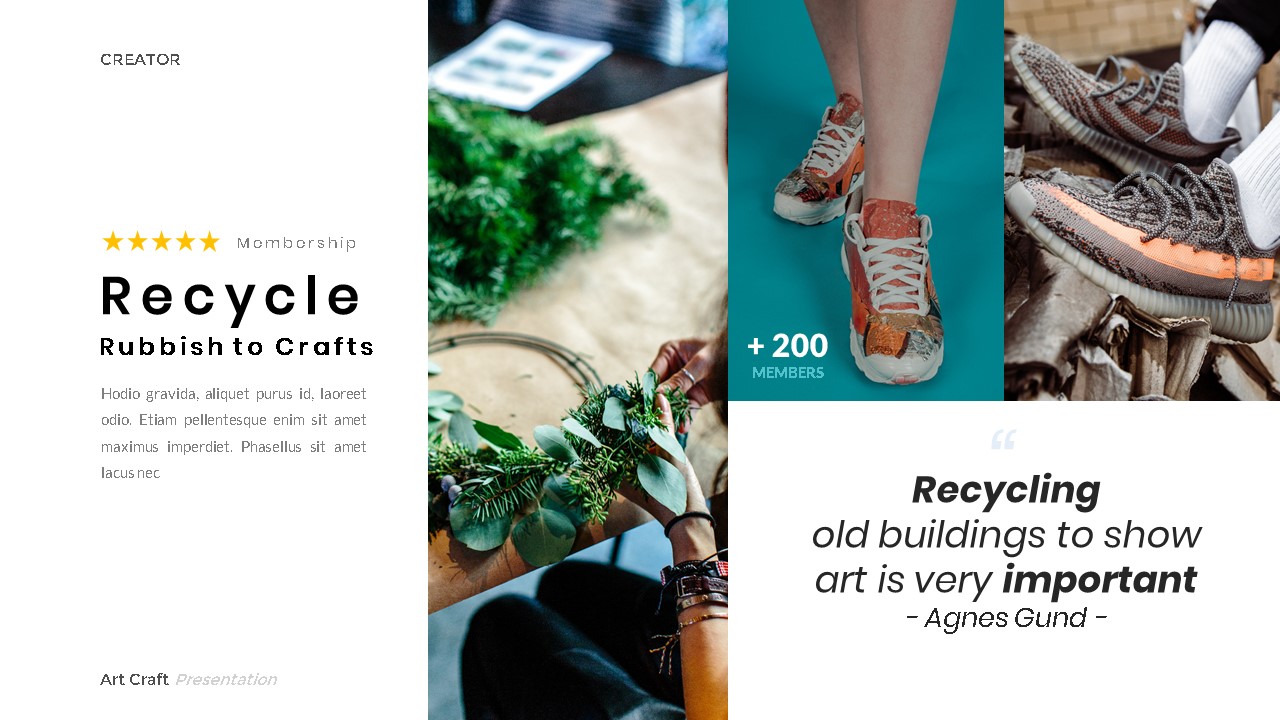 Creator - Art Craft Keynote Template by artstoreid | GraphicRiver