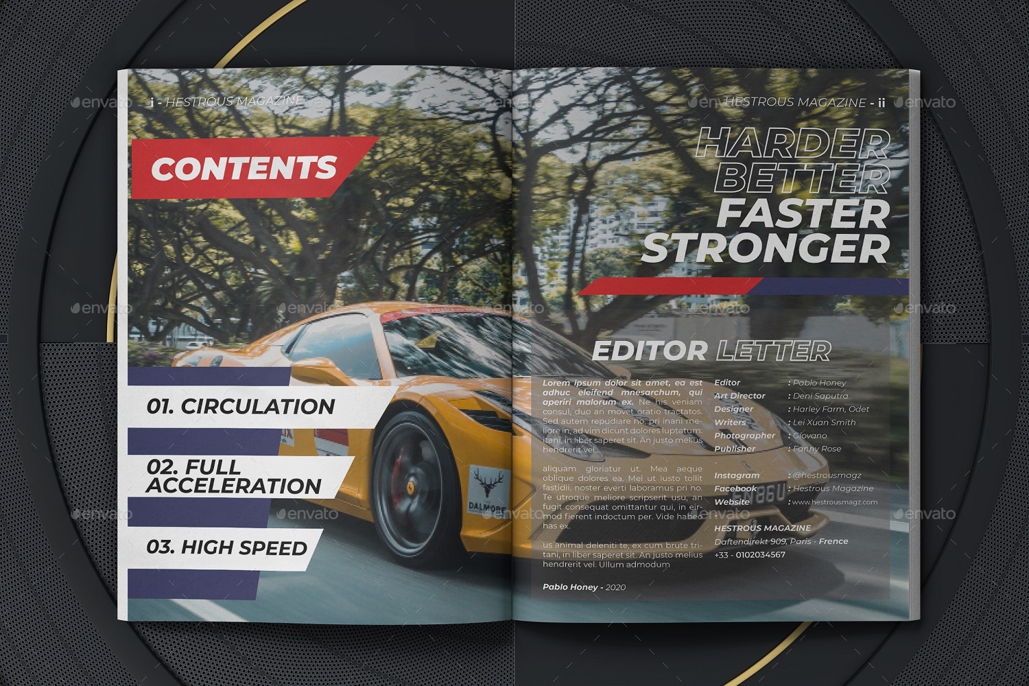 Hestrous Automotive Magazine Template, Print Templates | GraphicRiver