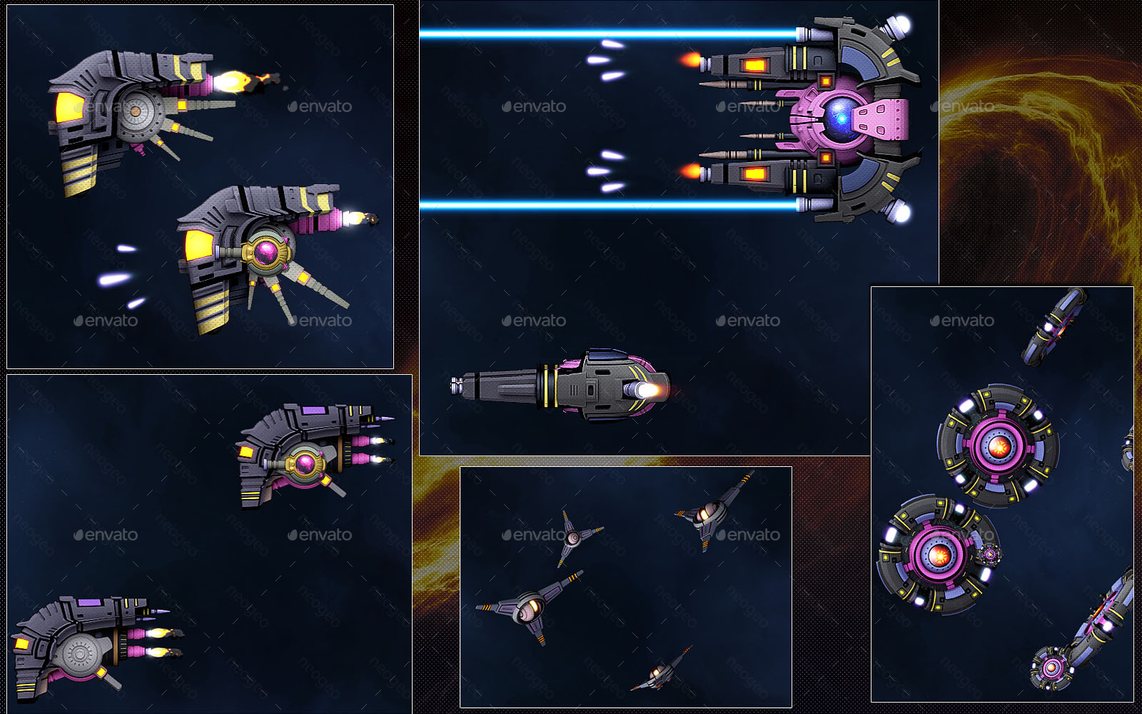Space Ship Pack Vol.9, Game Assets | GraphicRiver