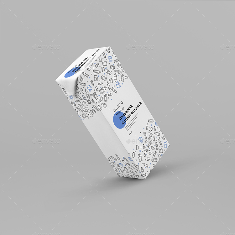 4 Mockups Small Tetra Pack for Juice or Milk, Graphics | GraphicRiver