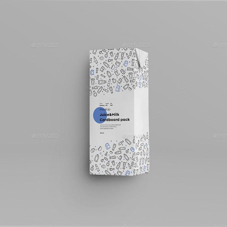 4 Mockups Small Tetra Pack for Juice or Milk, Graphics | GraphicRiver