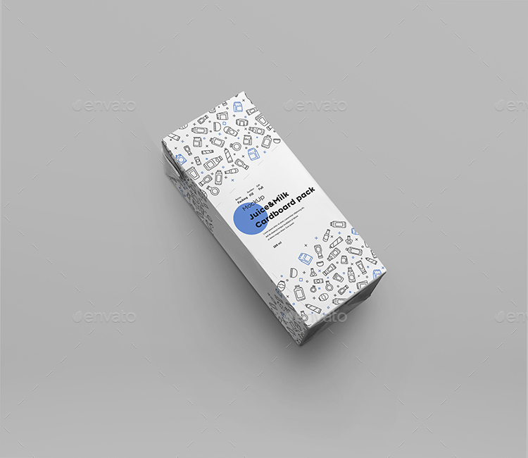 4 Mockups Small Tetra Pack for Juice or Milk, Graphics | GraphicRiver