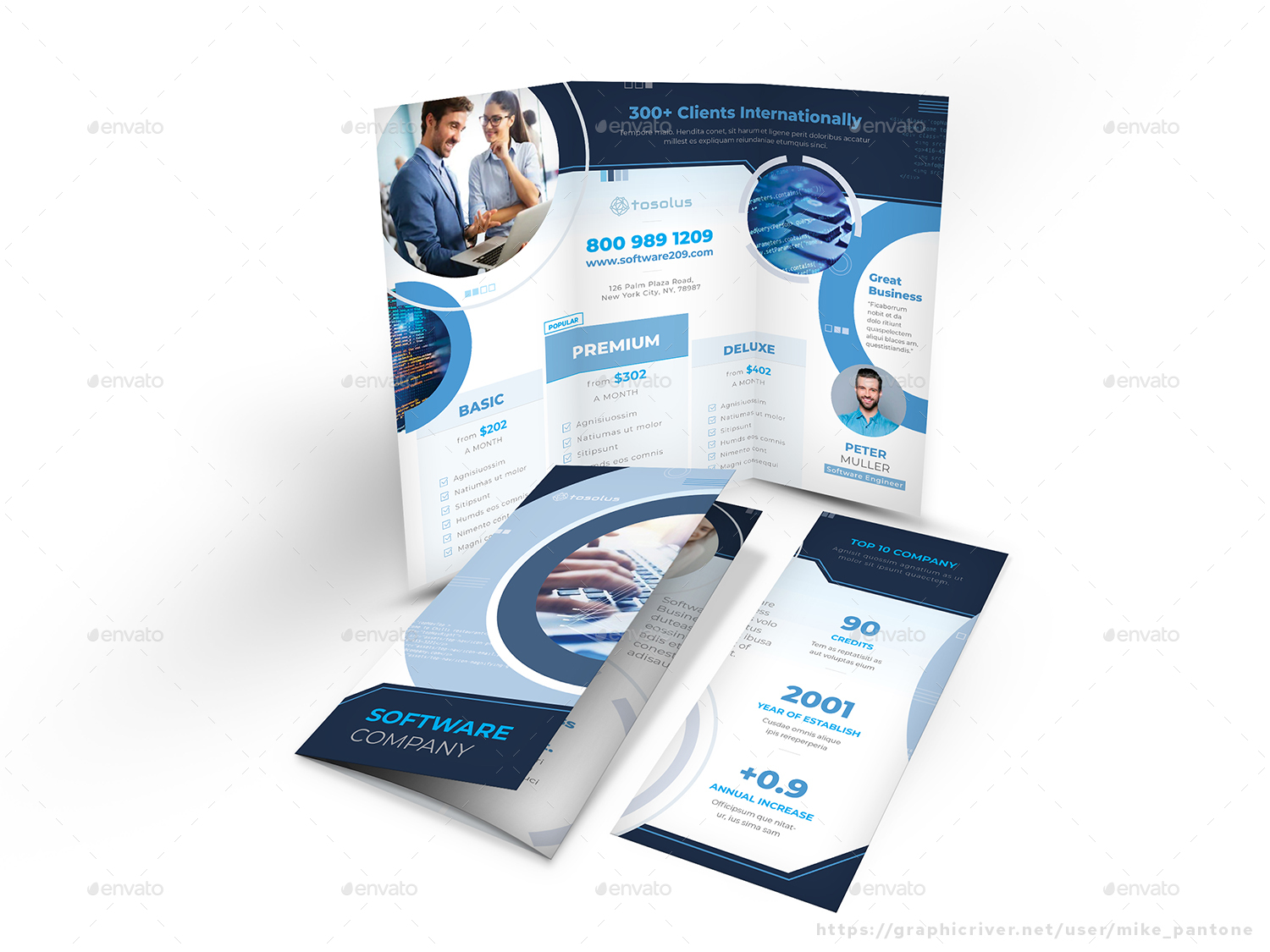 Software Service Trifold Brochure, Print Templates | GraphicRiver