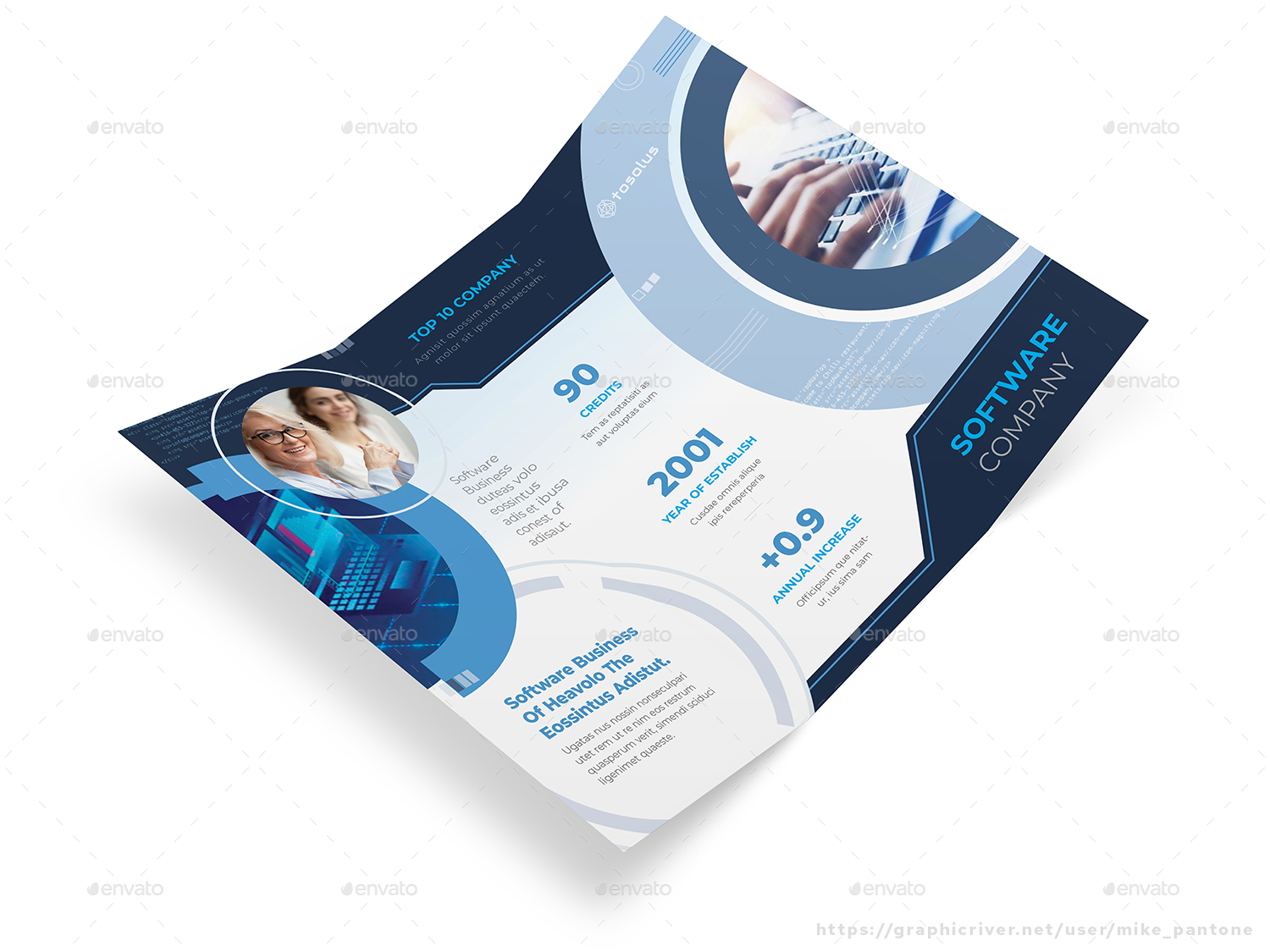 Software Service Trifold Brochure, Print Templates | GraphicRiver