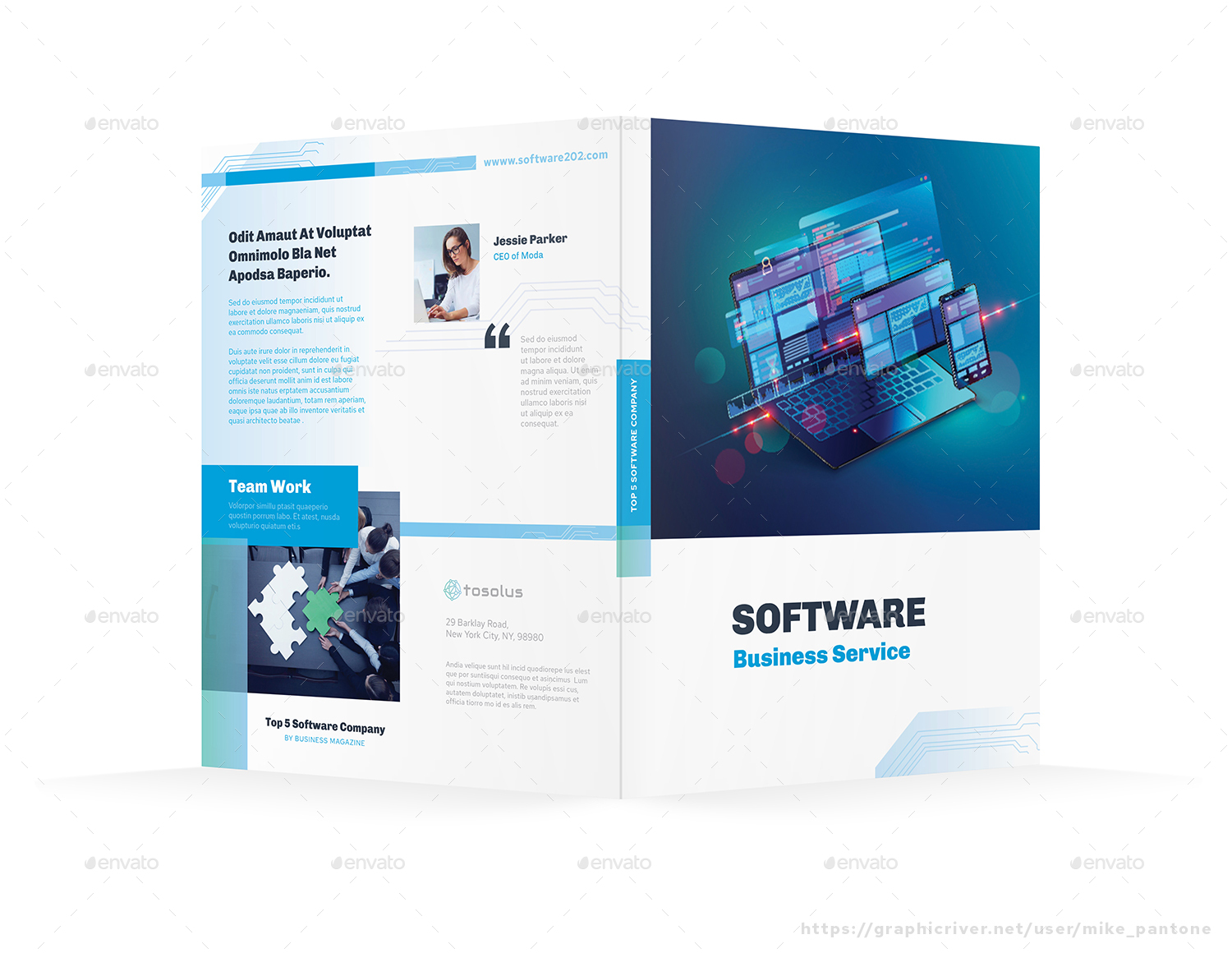 Software Bifold Brochure, Print Templates | GraphicRiver