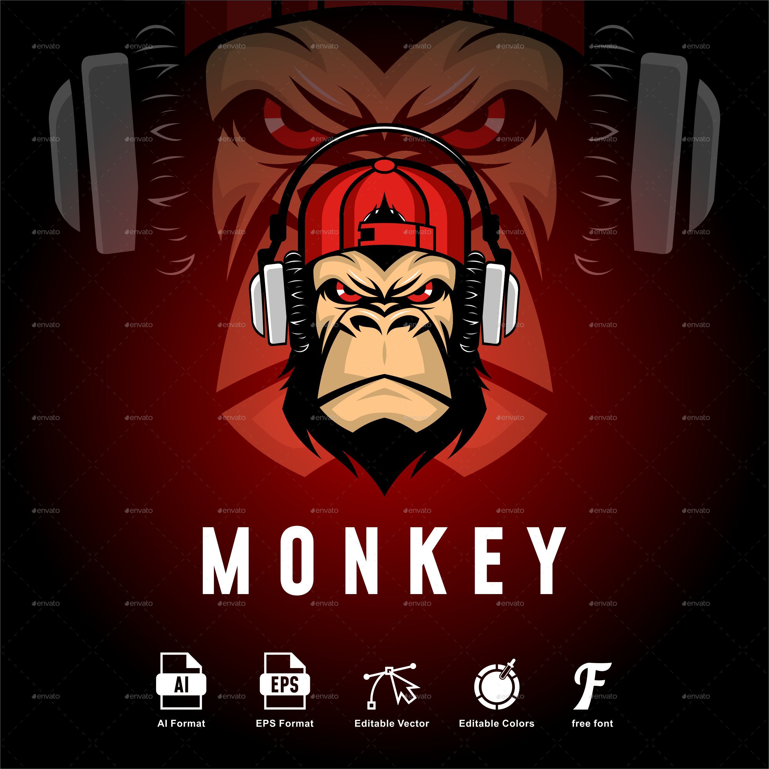 Monkey Logo, Logo Templates | GraphicRiver