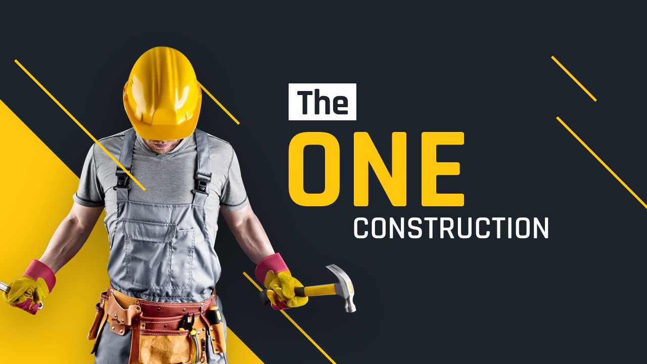 The One Creative Animated Construction PowerPoint Presentation Template ...