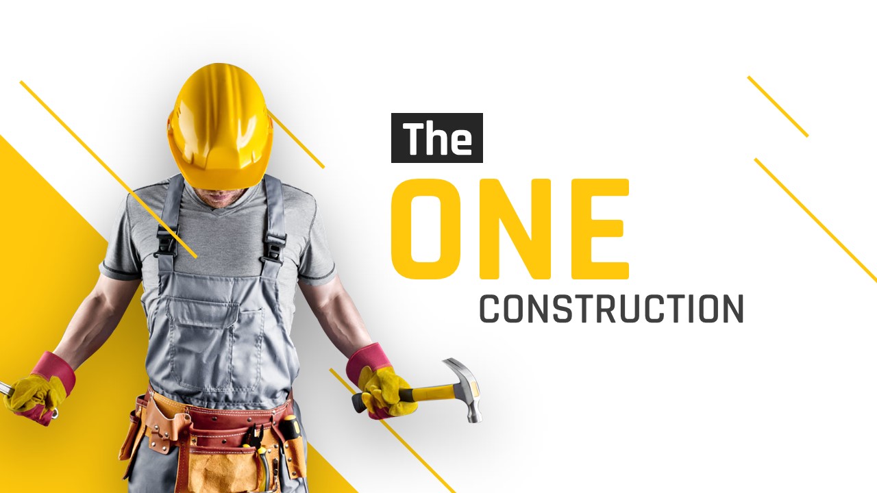 The One Creative Animated Construction PowerPoint Presentation Template ...