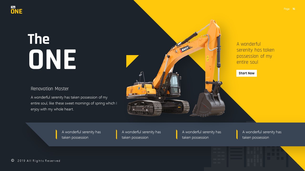 The One Creative Animated Construction PowerPoint Presentation Template ...
