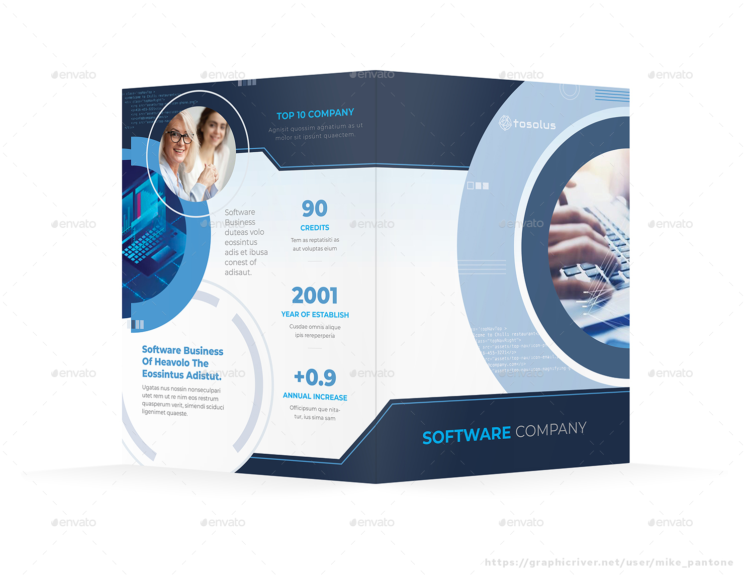 Software Service Bifold Brochure, Print Templates | GraphicRiver