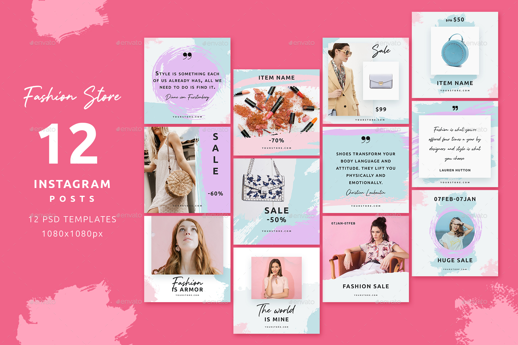 Fashion Store - Instagram Posts & Stories, Web Elements | GraphicRiver