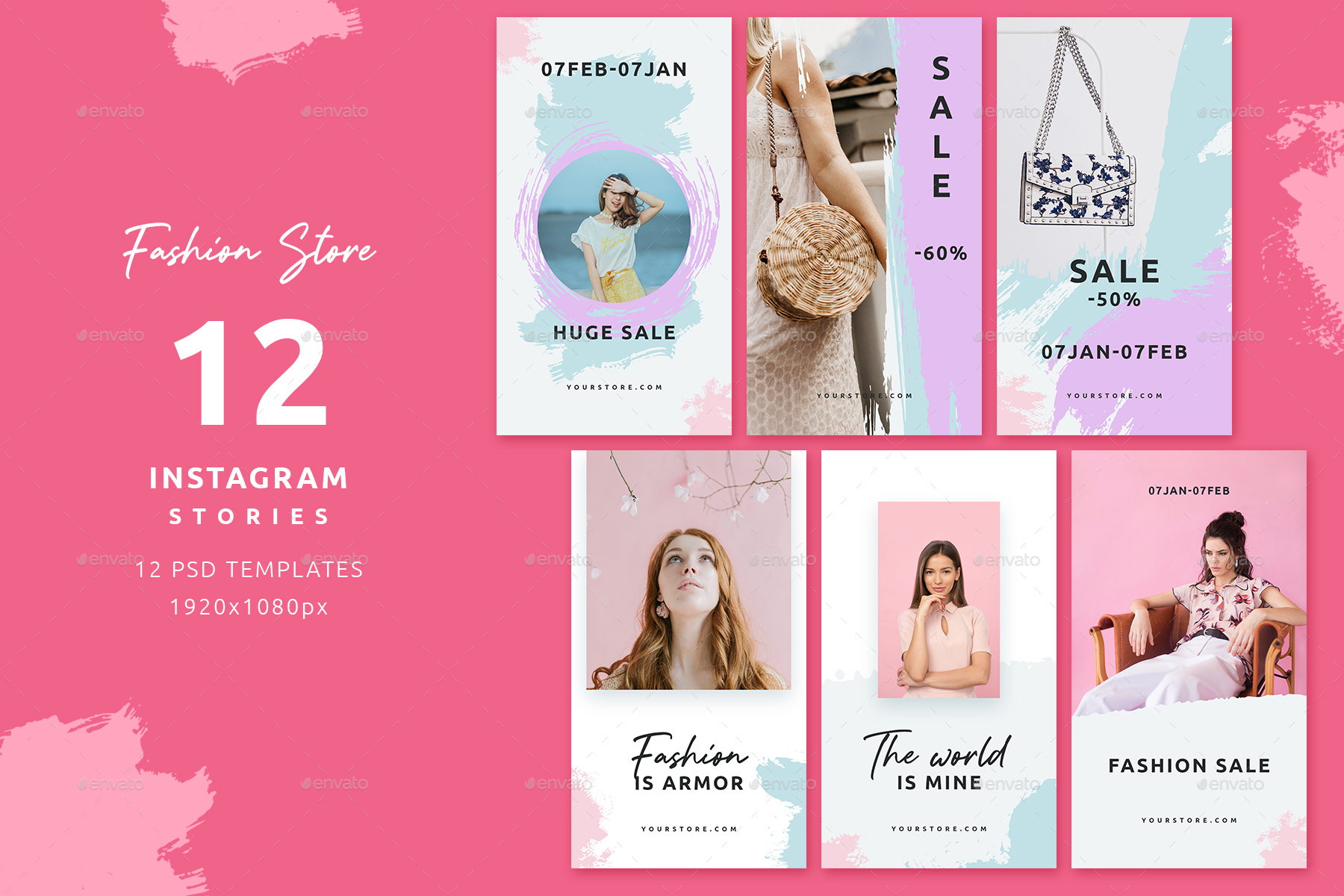 Fashion Store - Instagram Posts & Stories, Web Elements | GraphicRiver