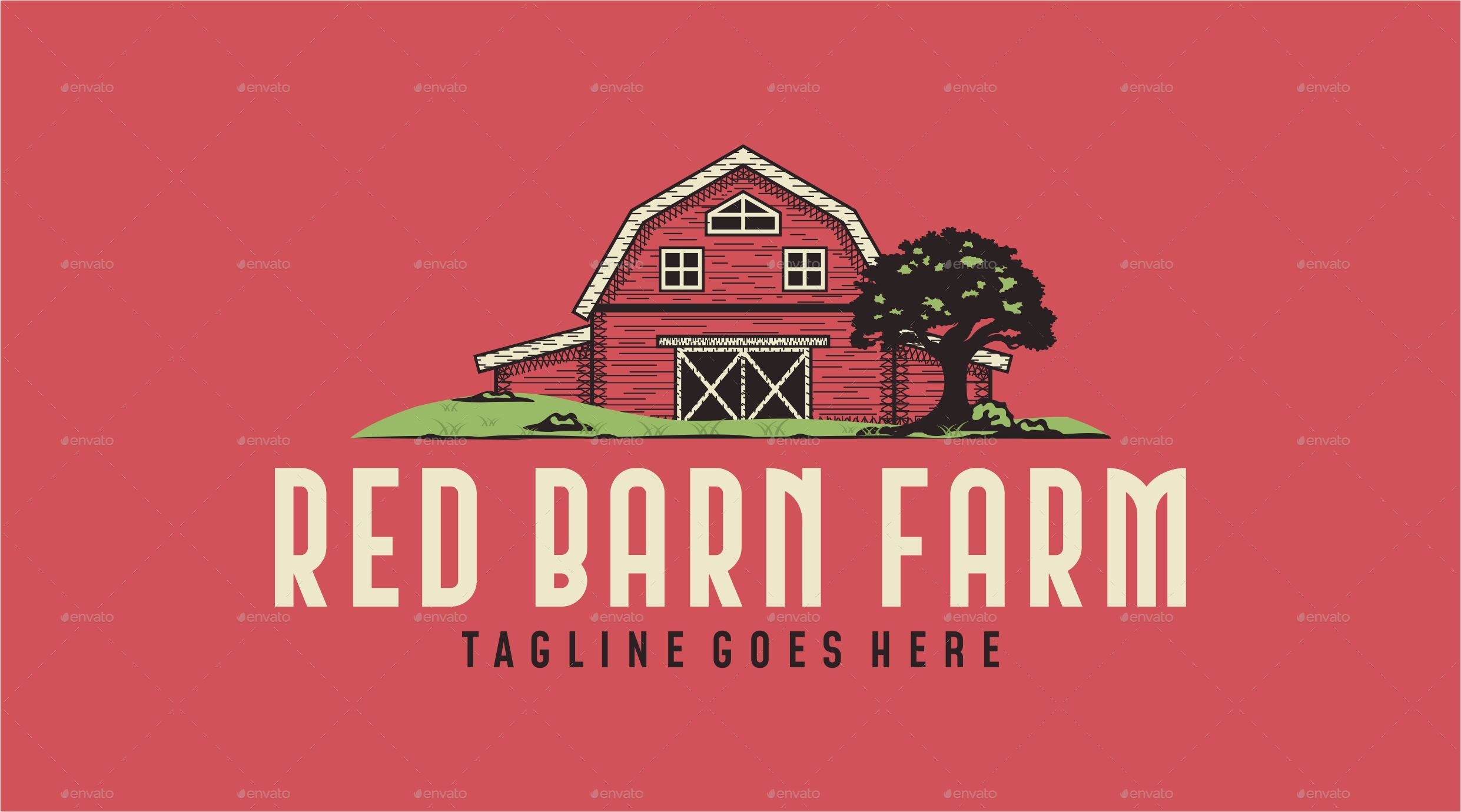 Red Barn Farm Logo, Logo Templates | GraphicRiver