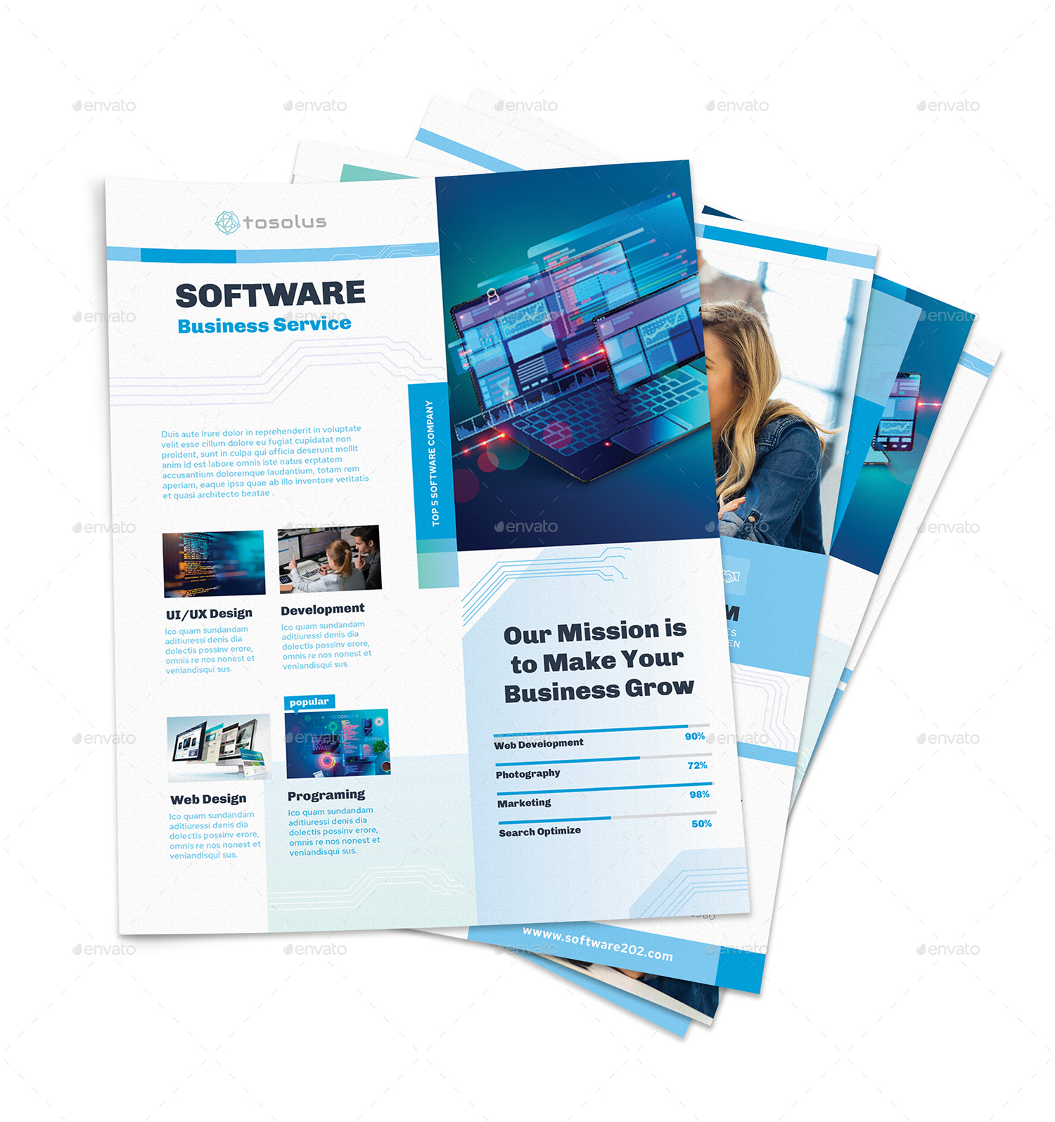 Software Flyers – 4 Options, Print Templates | GraphicRiver