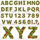 Christmas Alphabet and Numbers, Vectors | GraphicRiver