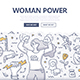 Woman's Power Doodle Concept, Vectors | GraphicRiver