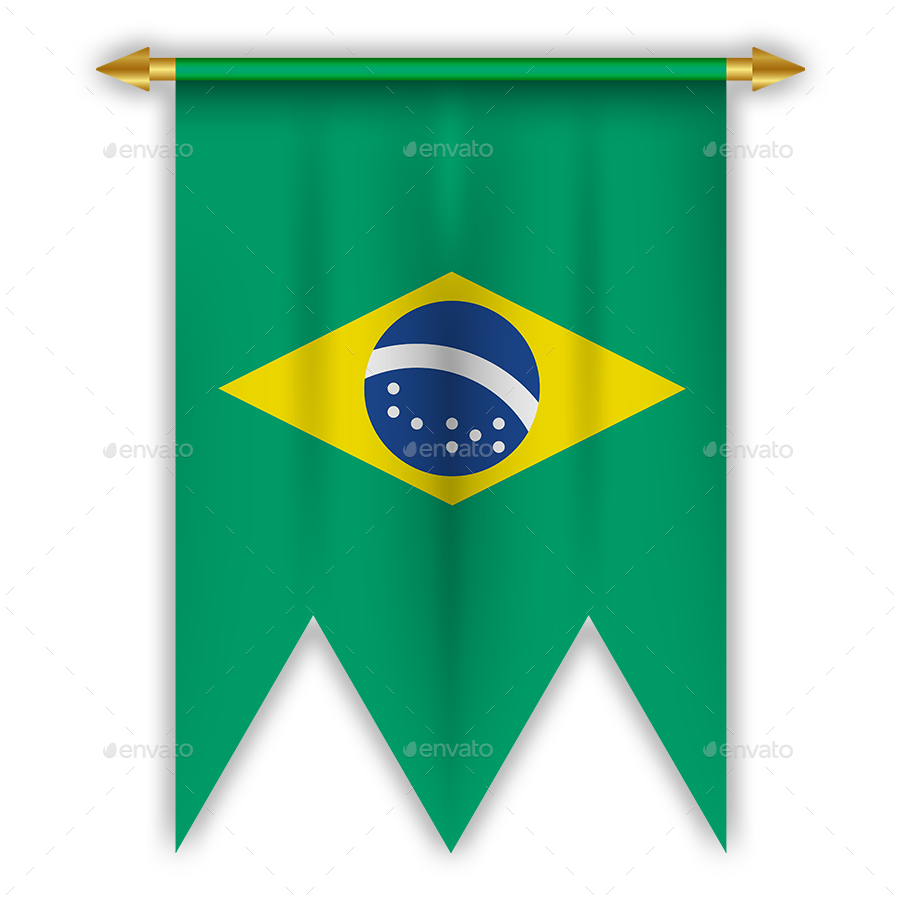 Brazil Flag in Various Shapes by medelwardi | GraphicRiver